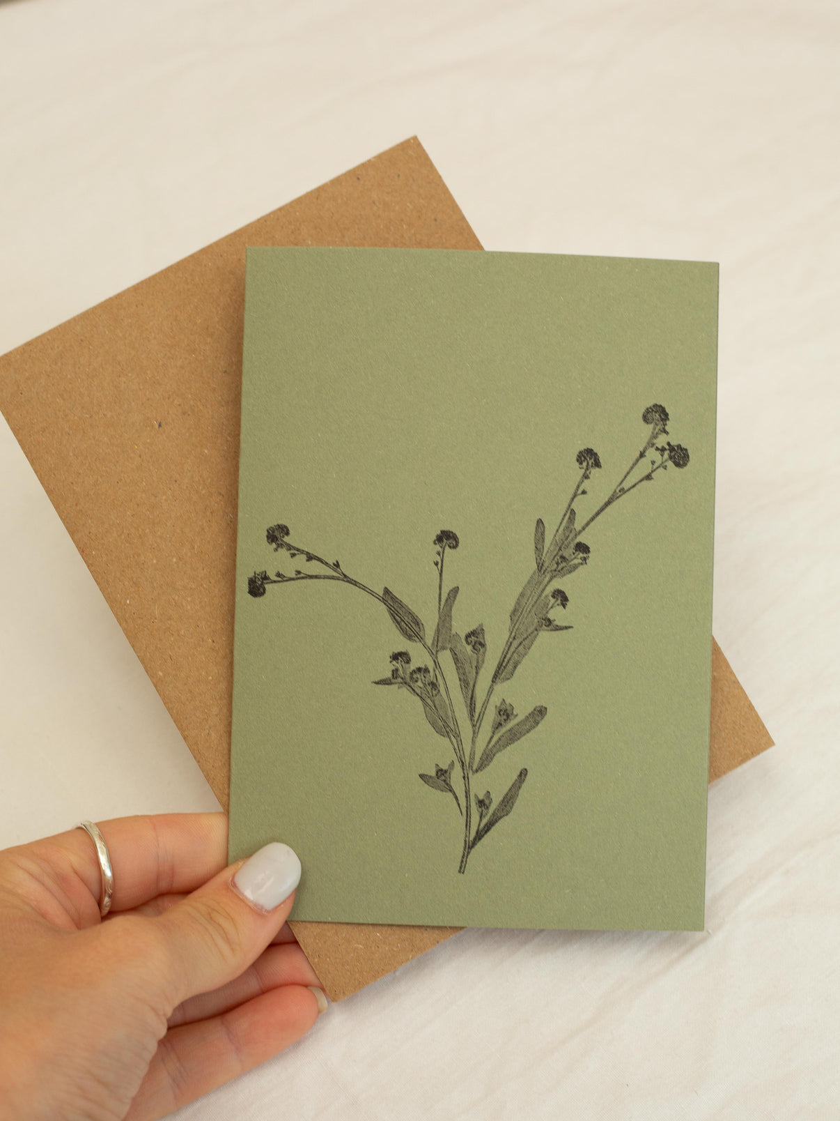 Botanical Greeting Cards Moss Green A6 – Alicia Breakspear