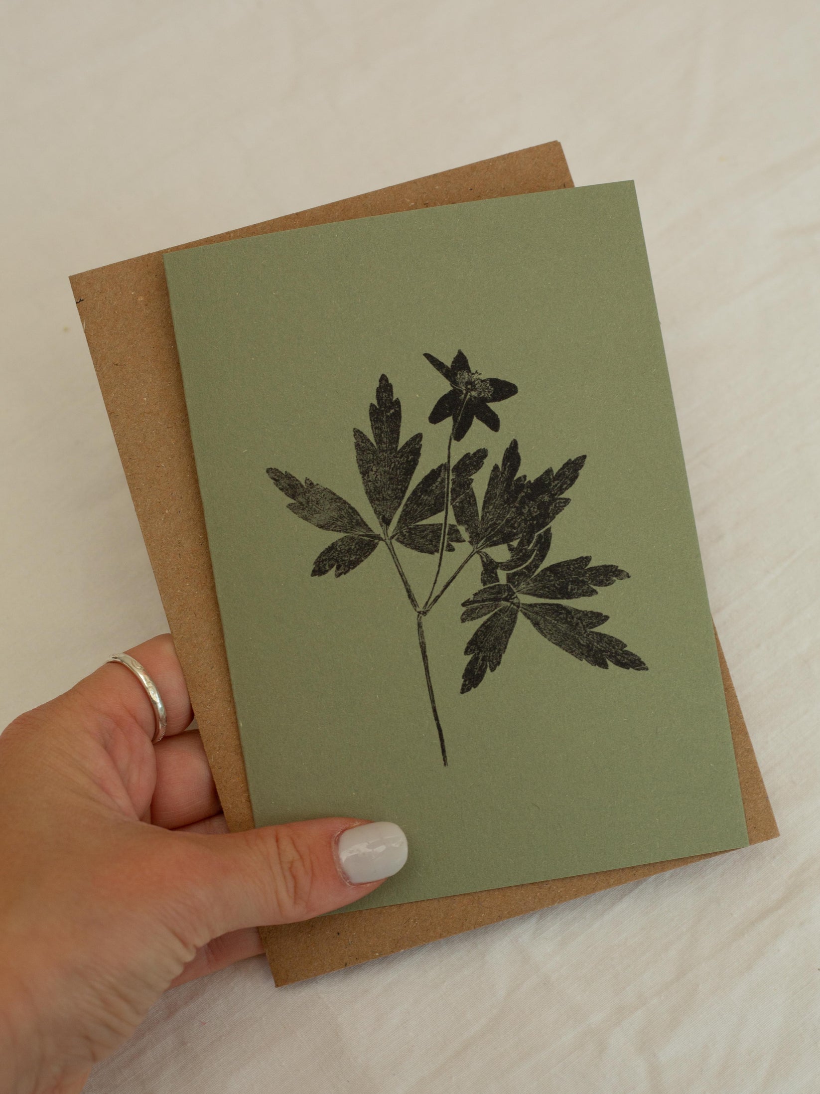 Botanical Greeting Cards Moss Green A6 – Alicia Breakspear
