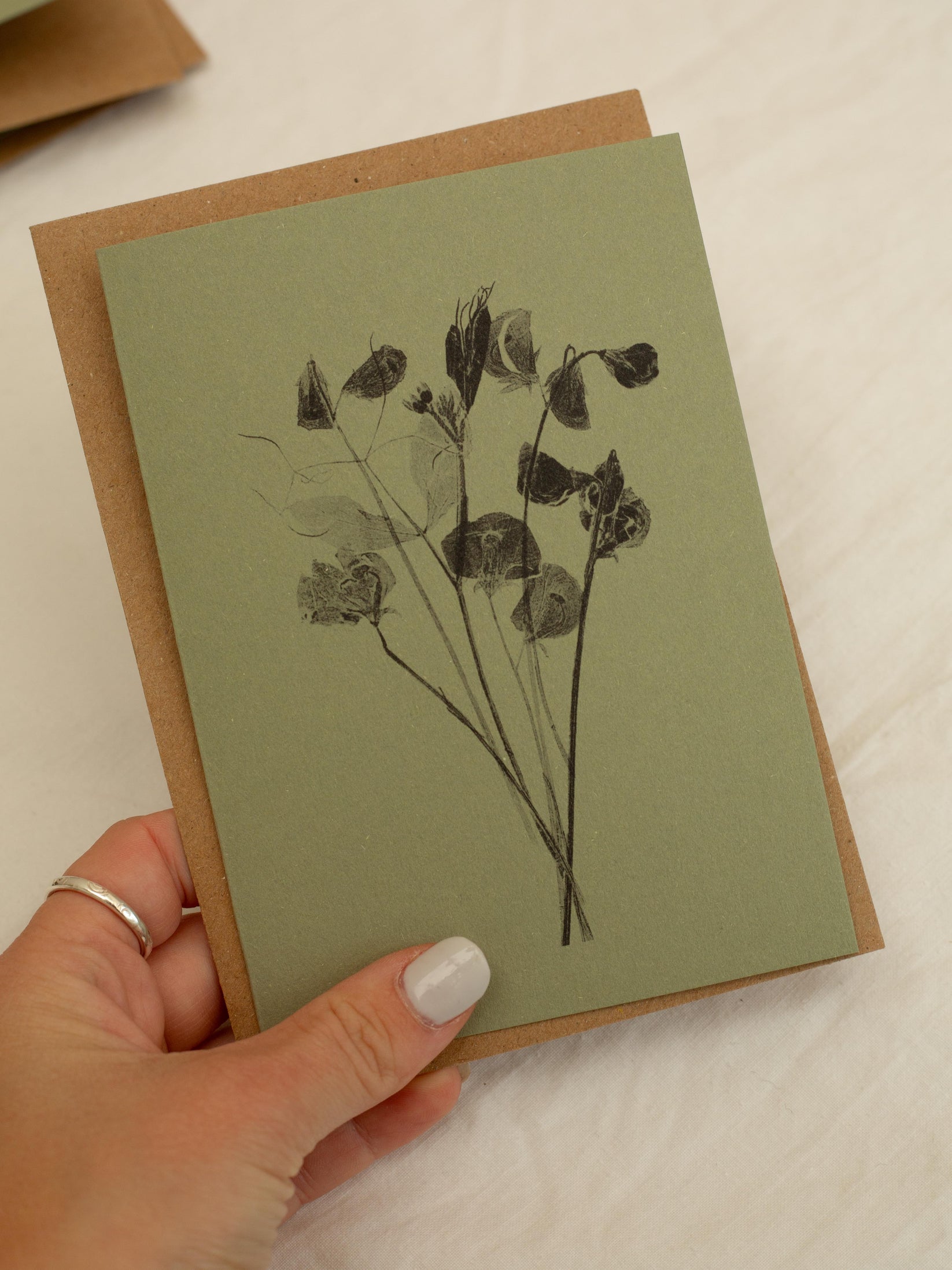 Botanical Greeting Cards Moss Green A6 – Alicia Breakspear